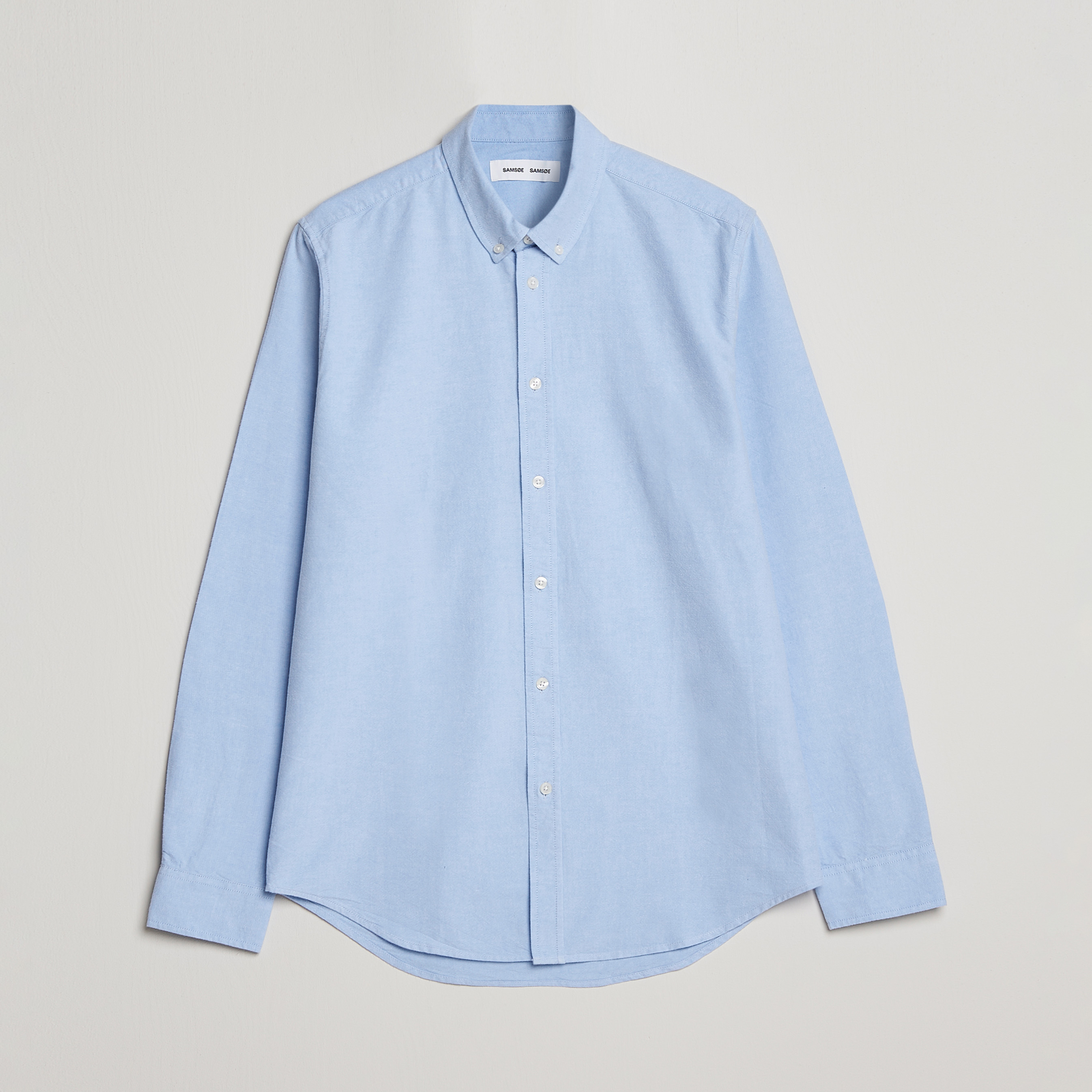 Samsøe Samsøe Liam Button Down Shirt Light Blue hos CareOfCarl.no