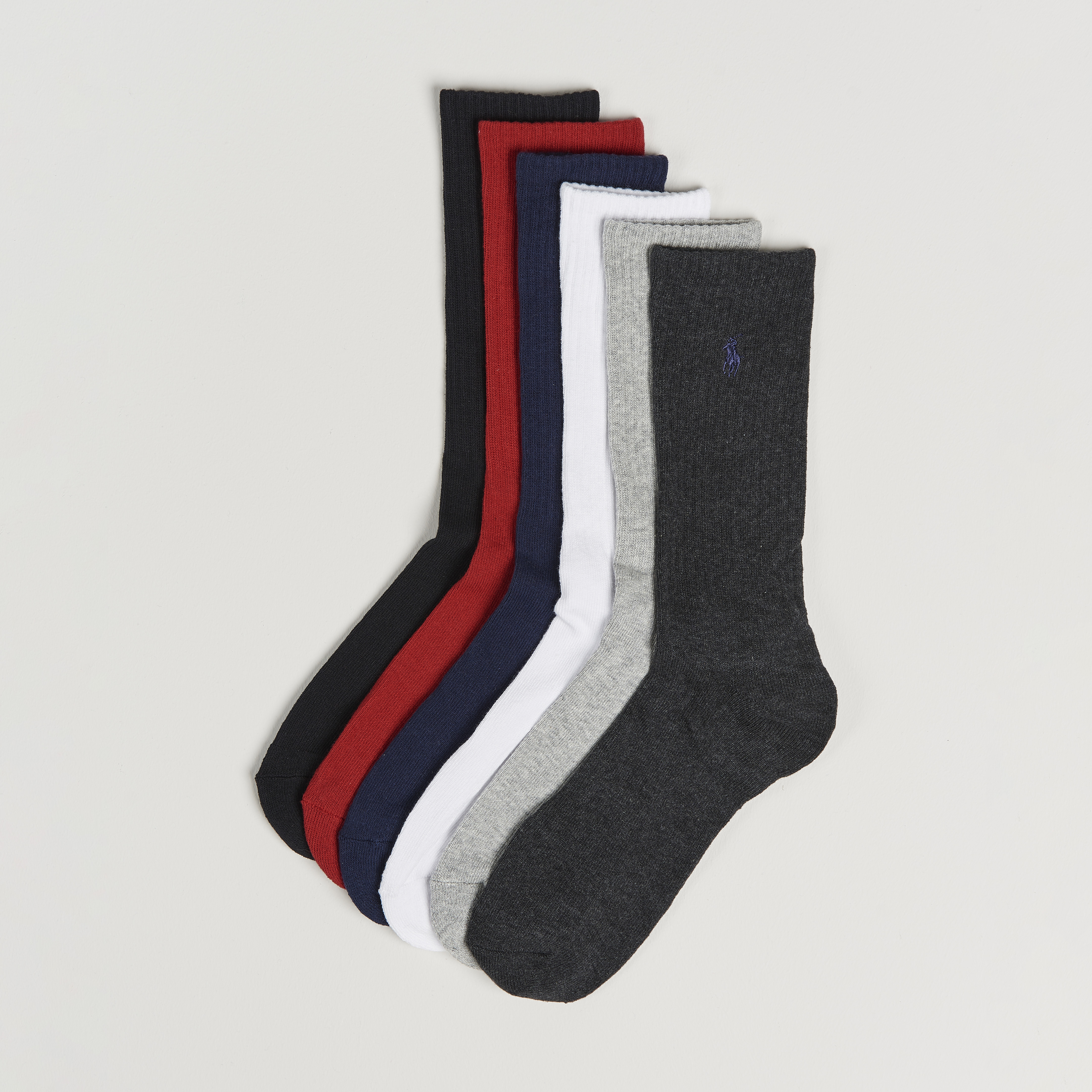 Polo Ralph Lauren 6-Pack Cotton Crew Socks Multi hos CareOfCarl.no