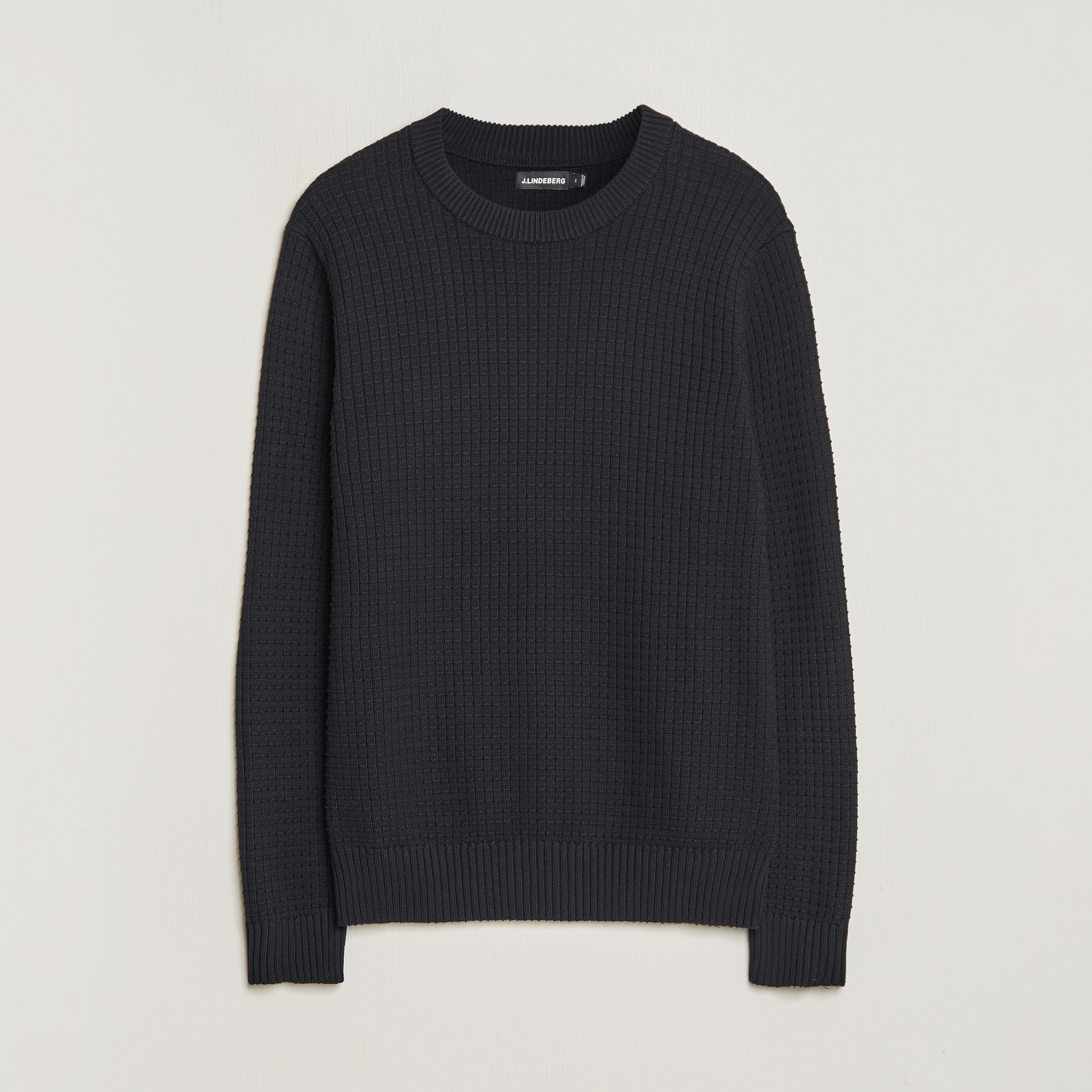 J.Lindeberg Archer Structure Sweater Black hos CareOfCarl.no