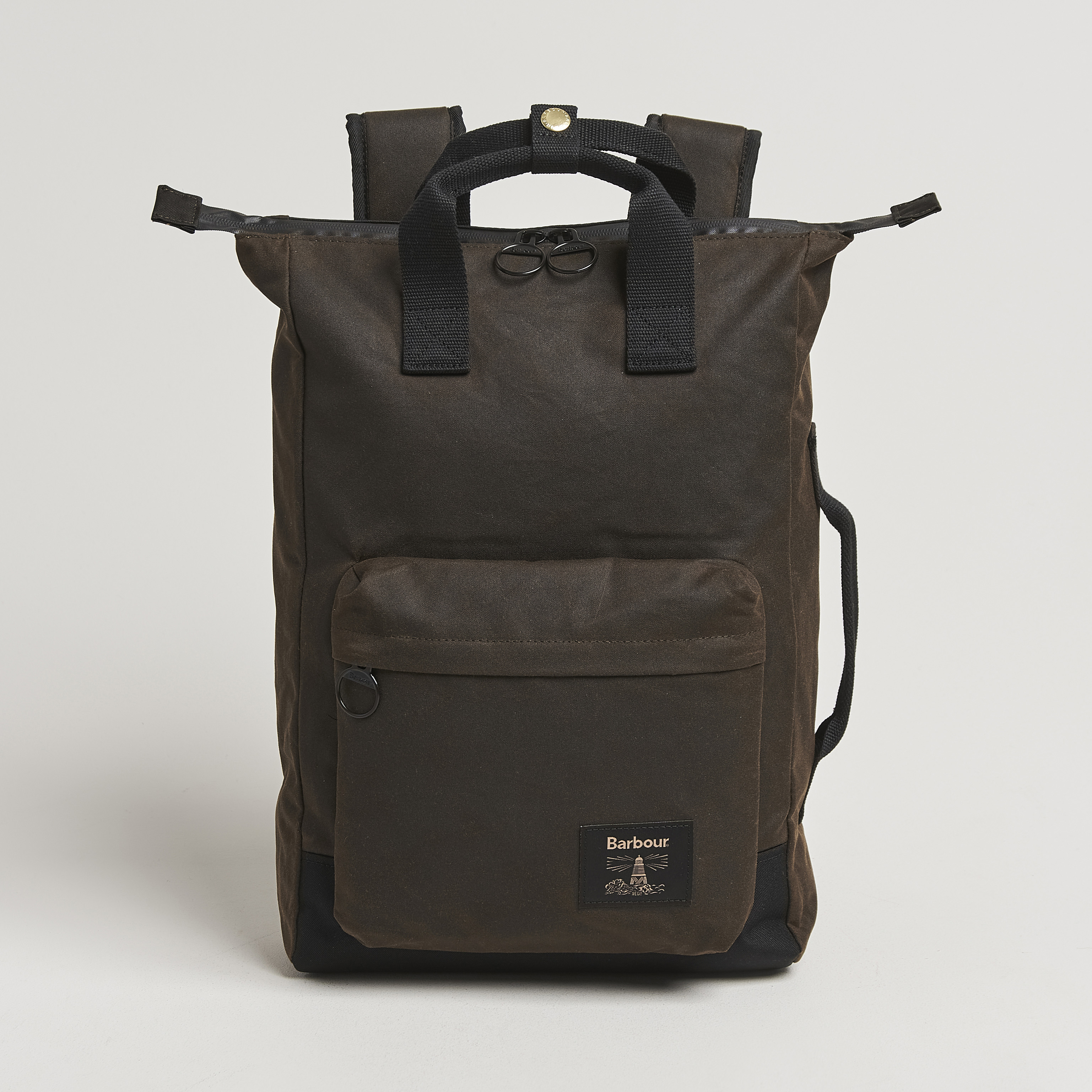 Barbour Lifestyle Field Wax Backpack Olive/Black hos CareOfCarl.no