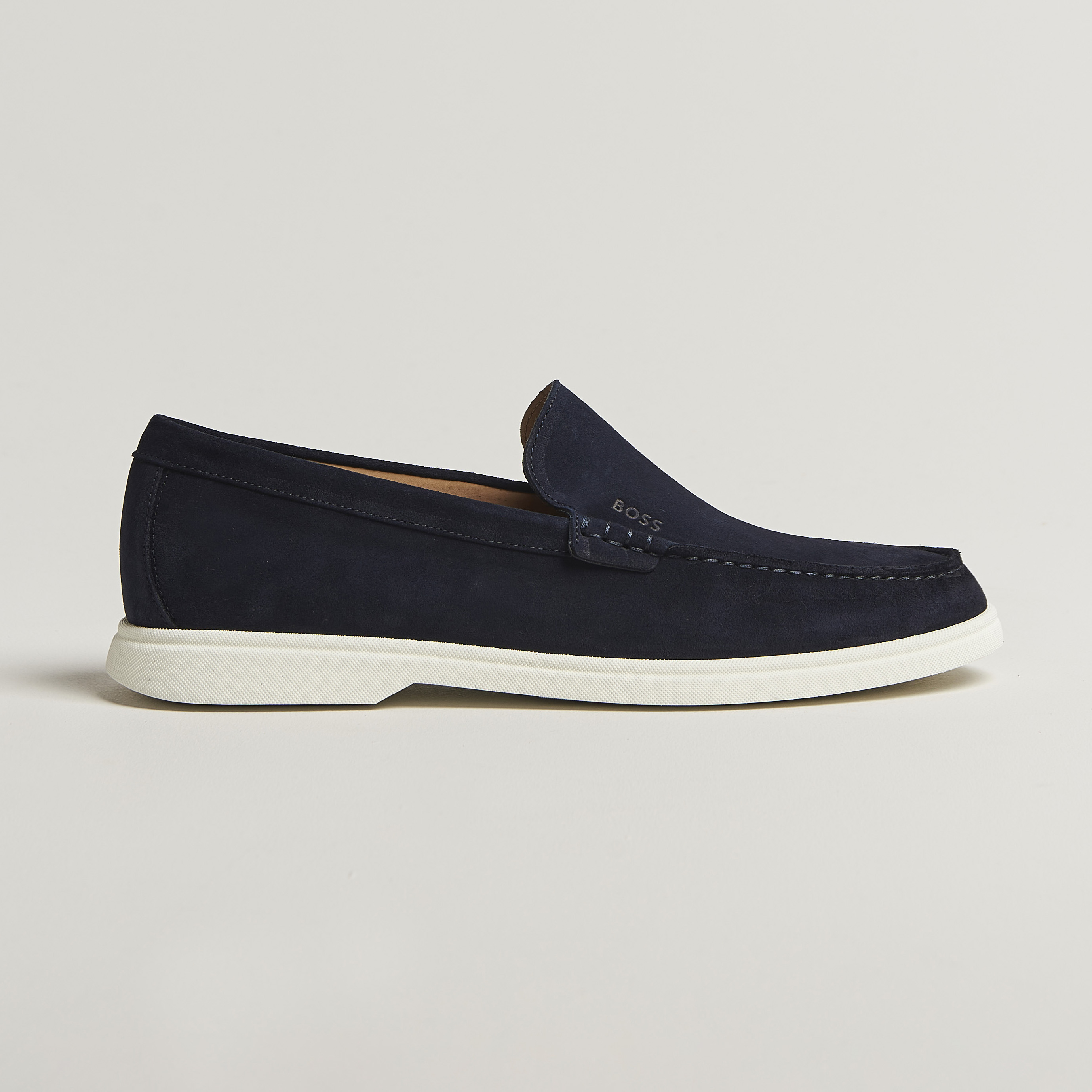 BOSS BLACK Sienne Suede Loafer Dark Blue hos CareOfCarl.no