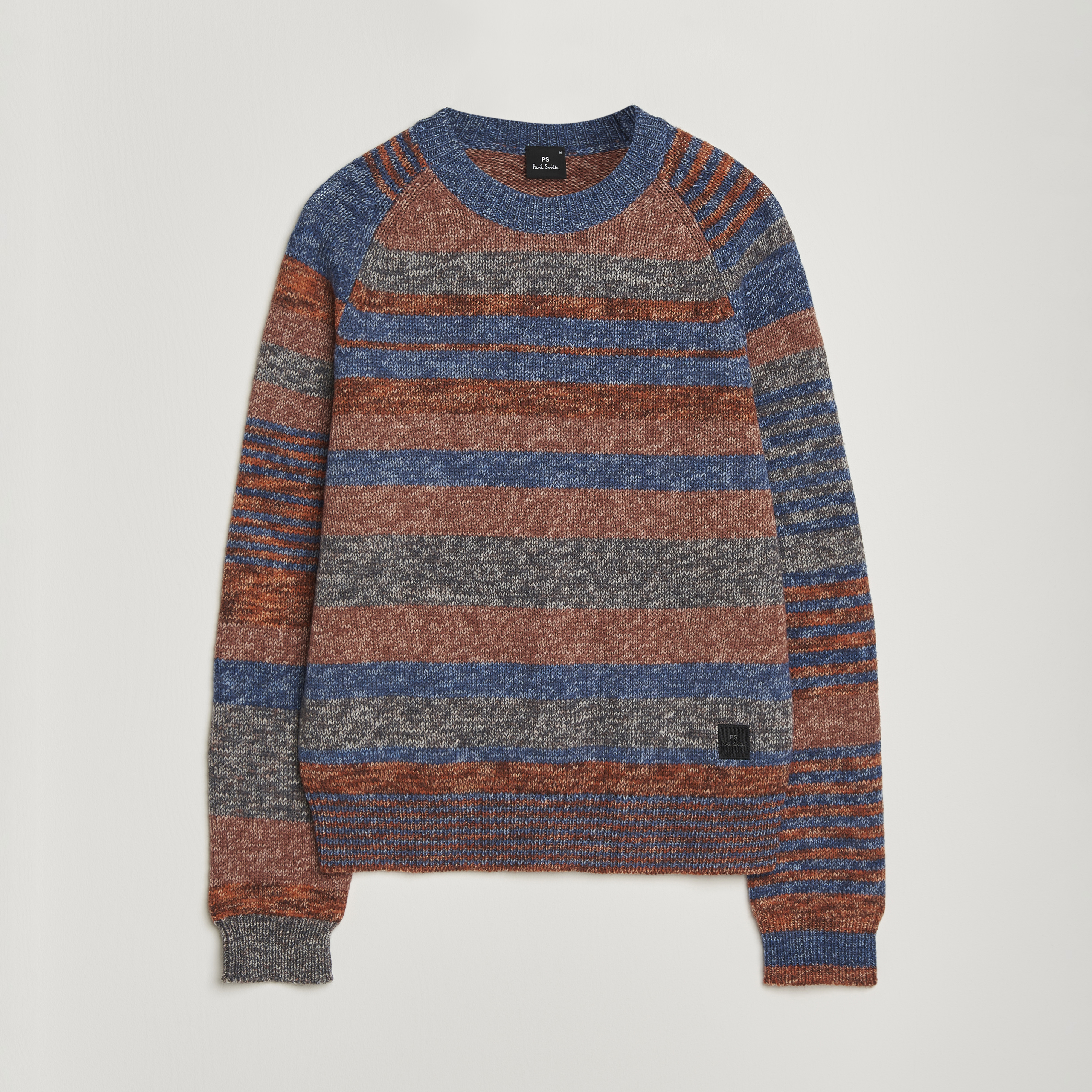 PS Paul Smith Wool Knitted Striped Sweater Red Multi hos CareOfCarl.no