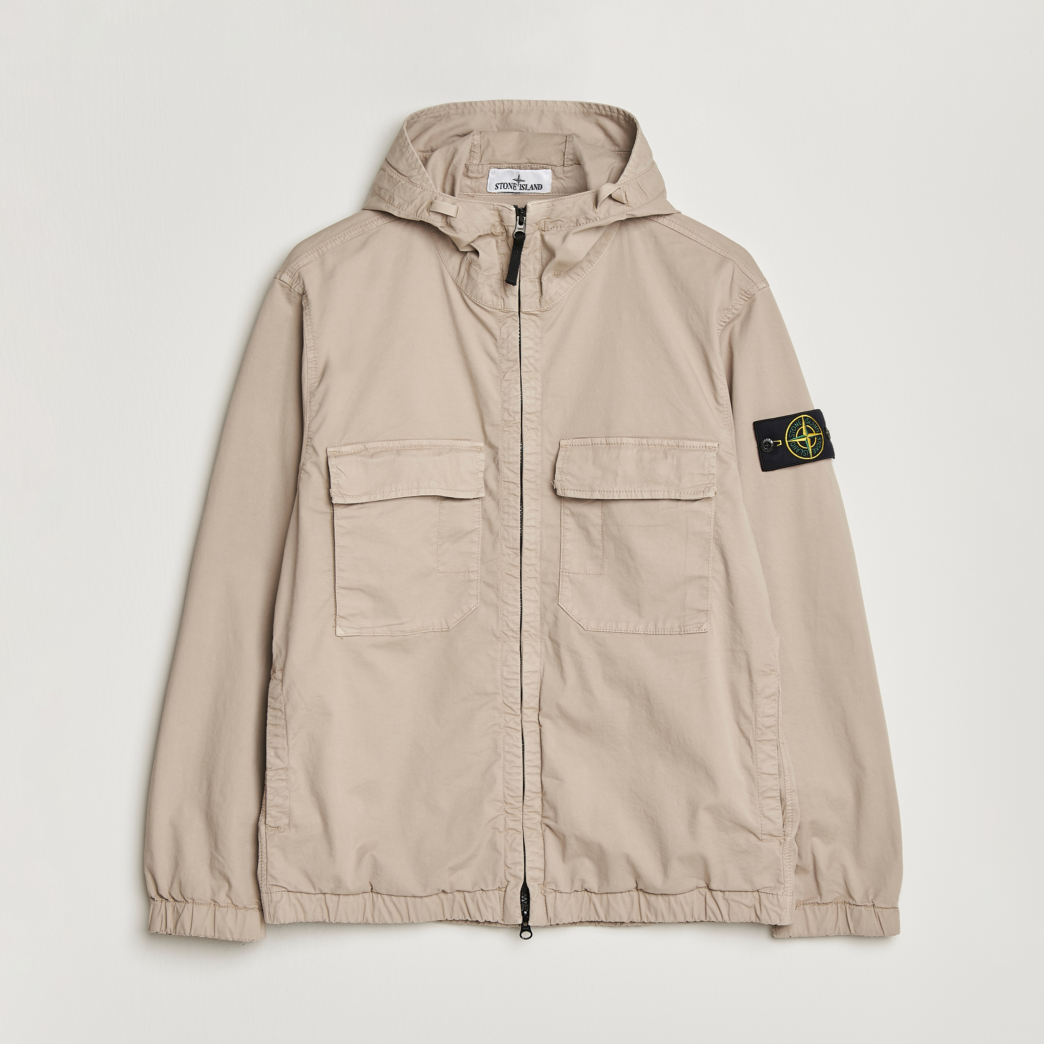 Stone Island Stretch Cotton Twill Hood Jacket Desert hos CareOfCarl.no