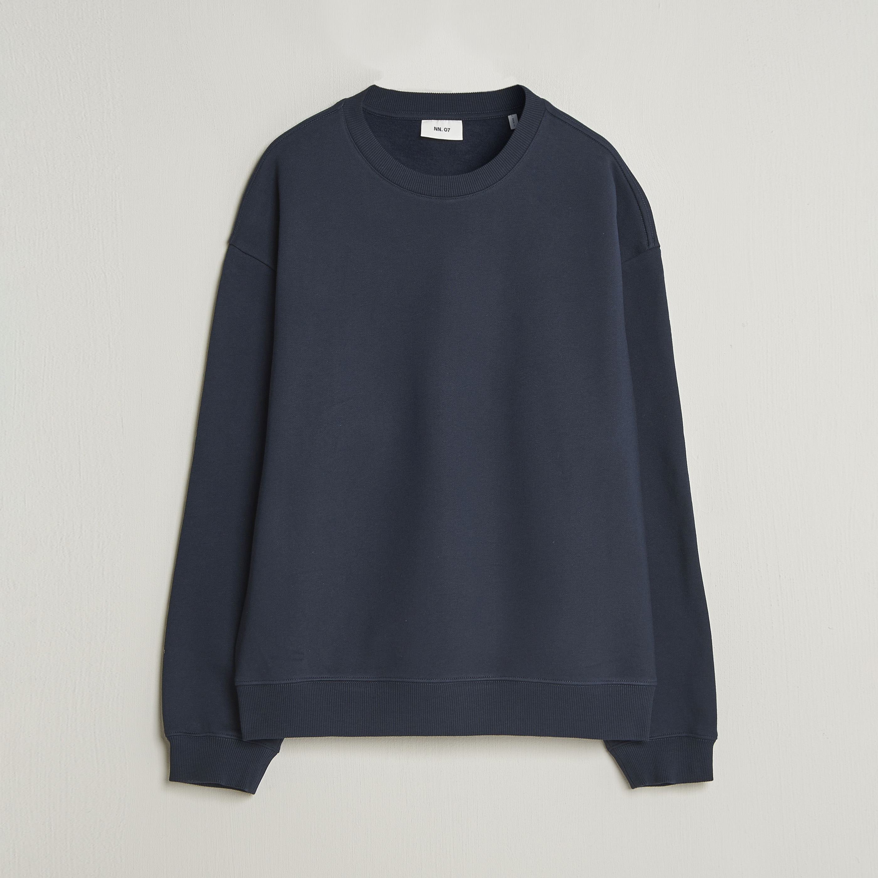 NN07 David Crew Neck Sweatshirt Navy Blue hos CareOfCarl.no