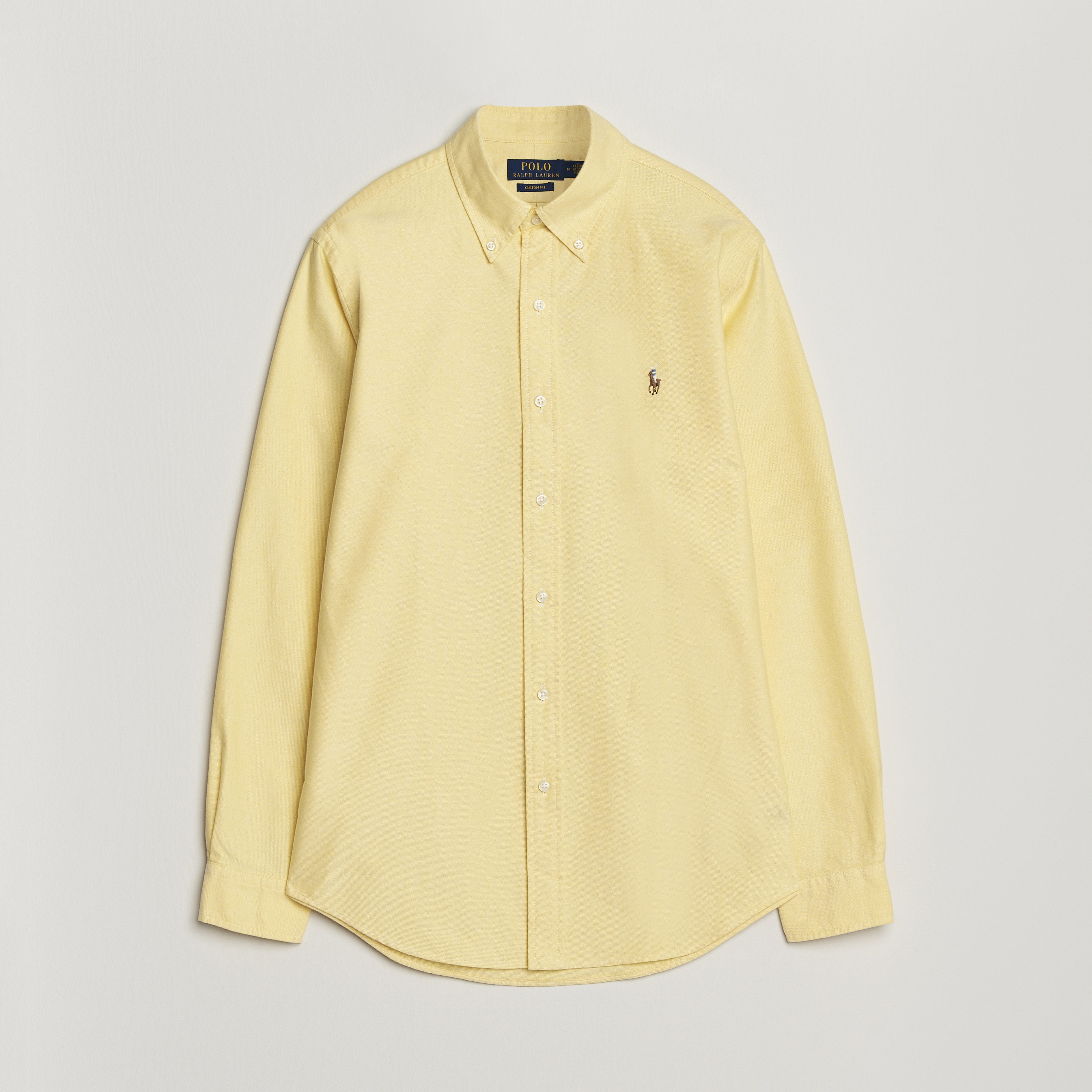 Polo Ralph Lauren Custom Fit Oxford Shirt Yellow hos CareOfCarl.no