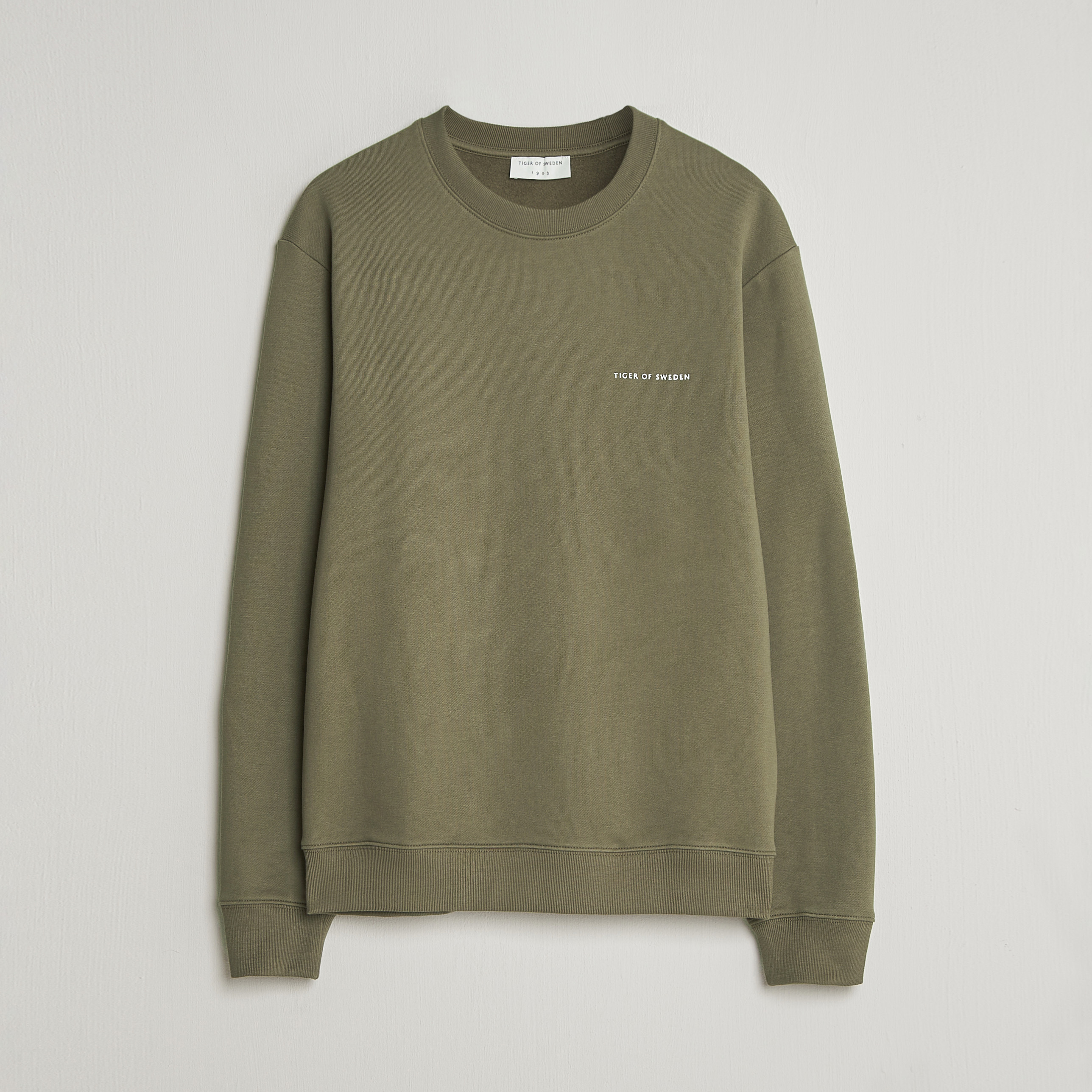 Tiger of Sweden Emerson Crew Neck Sweatshirt October Sage hos CareOfCarl.no