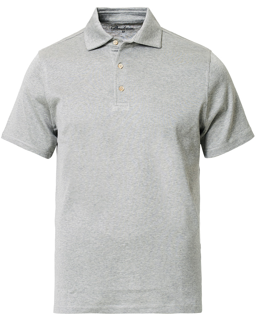 Stenströms Mercerised Cotton Polo Shirt Grey hos CareOfCarl.no