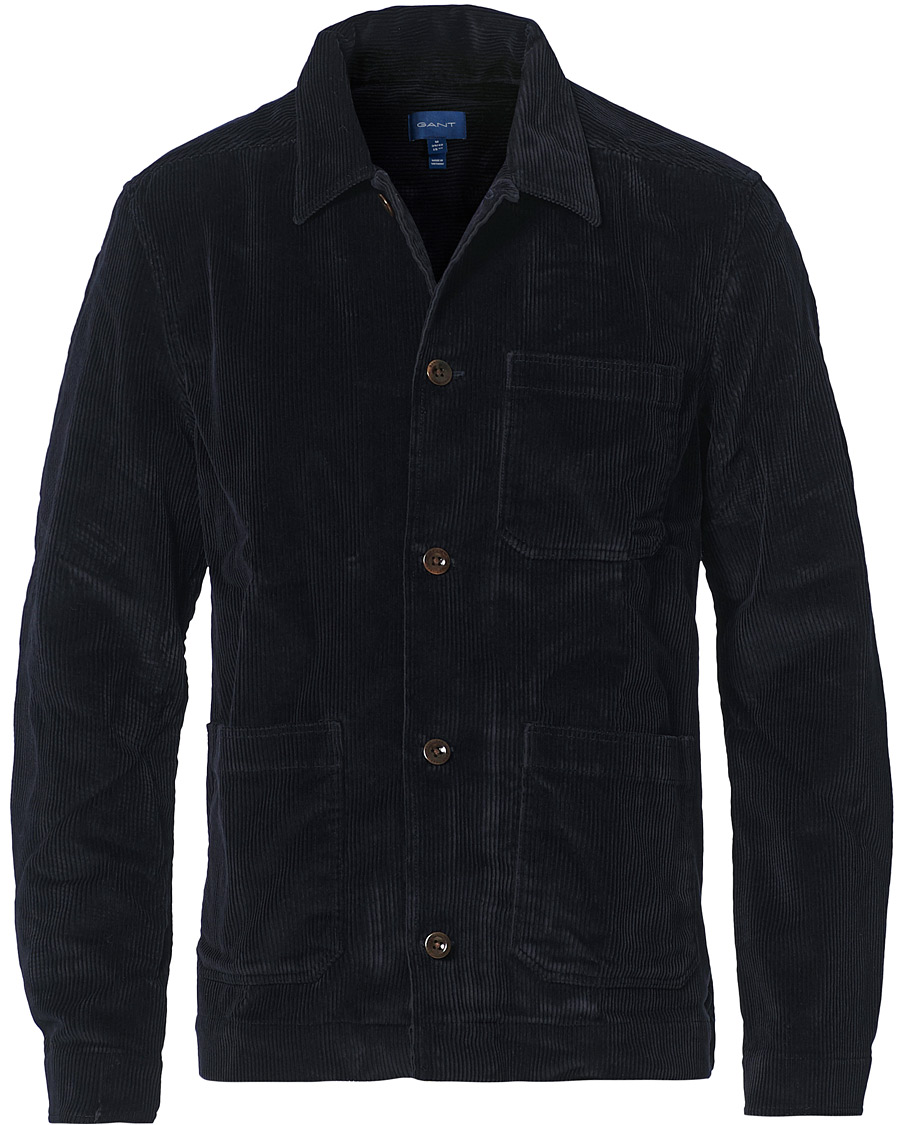 Gant Corduroy Overshirt Evening Blue Hos Careofcarl No