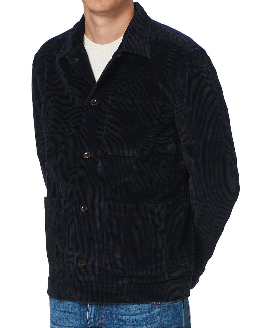 Gant Corduroy Overshirt Evening Blue Hos Careofcarl No