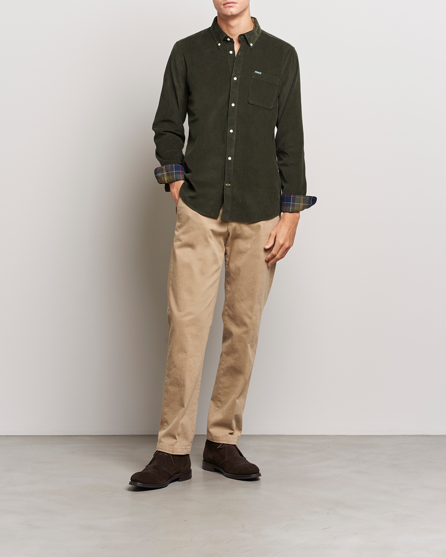 Barbour Lifestyle Ramsey Corduroy Shirt Forest hos CareOfCarl.no