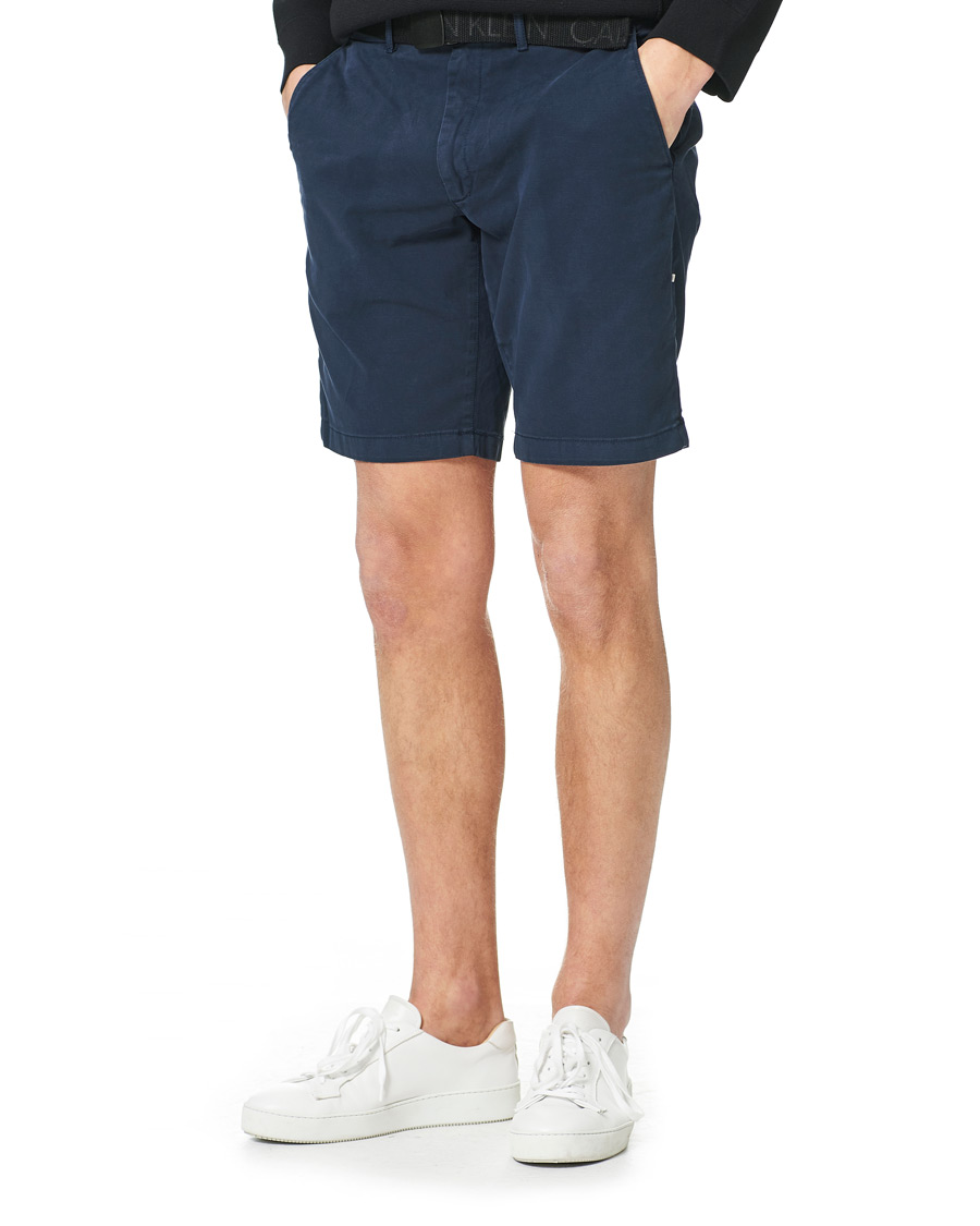 Calvin Klein Garment Dyed Belted Shorts Navy Hos Careofcarl No