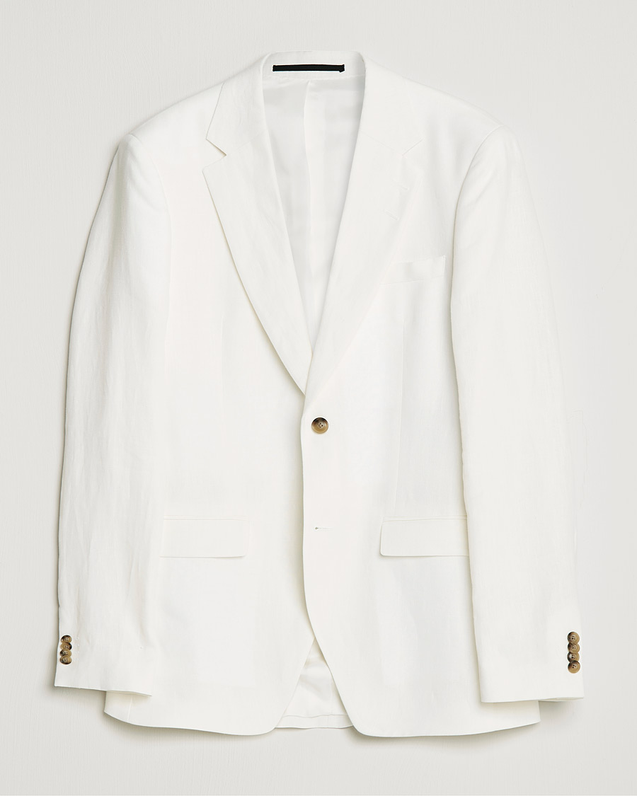 Tiger of Sweden Jamonte Linen Blazer White Smoke hos CareOfCarl.no