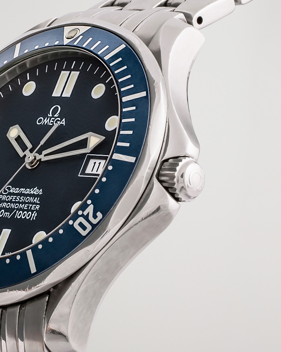 Omega Pre-Owned Seamaster Diver 300M 25318000 Steel Blue hos CareOfCarl.no